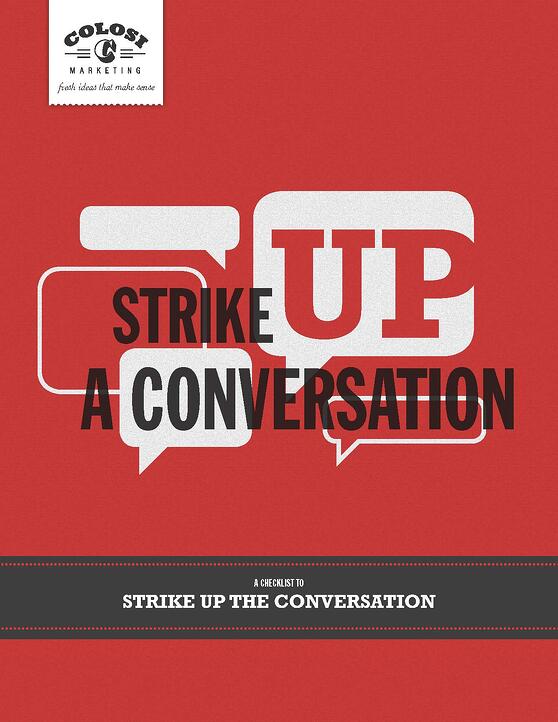 Checklist to Strike a Conversation provided by Colosi Marketing
